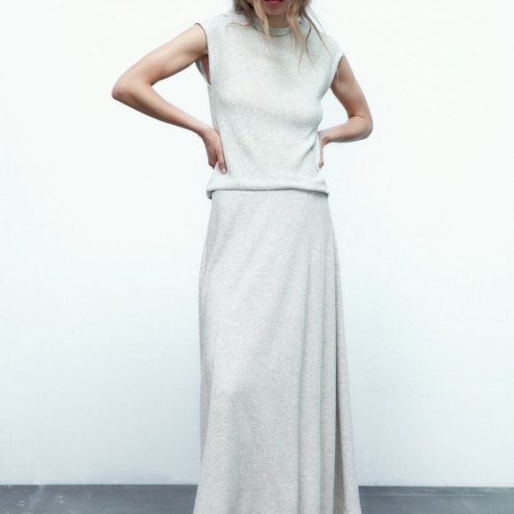 Zara | Other | Nwt Zara Metallic Thread Full Skirt Top Set S M | Poshmark